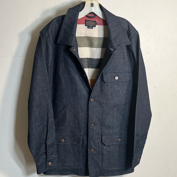 Pendleton | Jackets & Coats | Pendleton Denim Chore Coat With Glacier ...